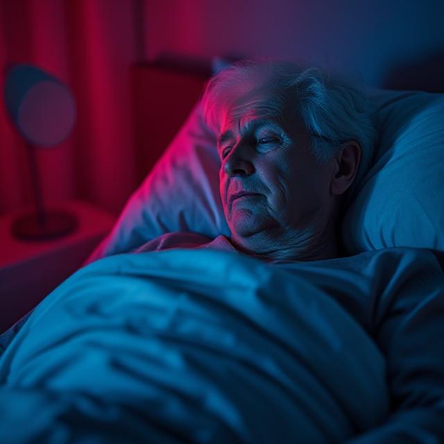 Visual red-light stimulation for improving sleep quality in older adul